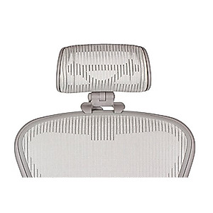 The Original H3 Zinc Headrest for Herman Miller Aeron Chair Plus Casters | Colors and Mesh Match Classic Aeron Chair 2016 and Earlier Models | Aeron Chair Not Included