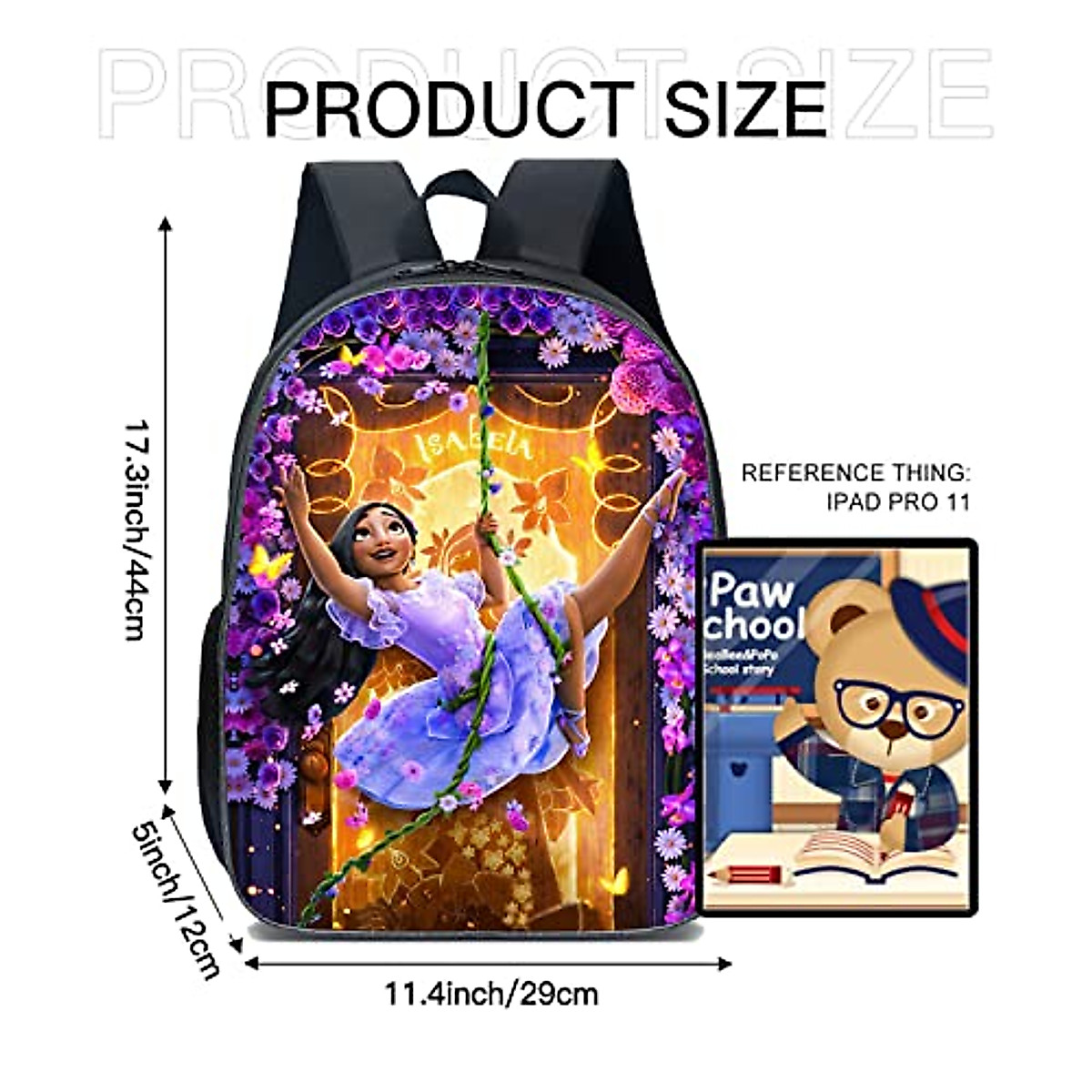 MeiPing Cartoon Backpack High Capacity Multifunction Anime Casual Backpack Lightweight Travel Backpack 17 Inch, One Size