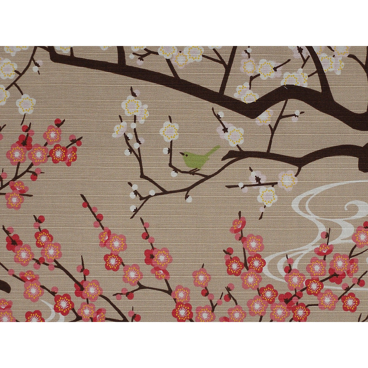 Furoshiki Wrapping Cloth Plum Blossoms and Birdies Motif Japanese Fabric 50cm