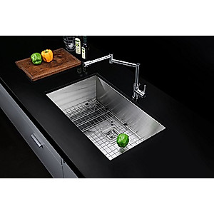 ANZZI 30" Stainless Steel Undermount Kitchen Sink - Satin - Vanguard Series K-AZ3018-1AS