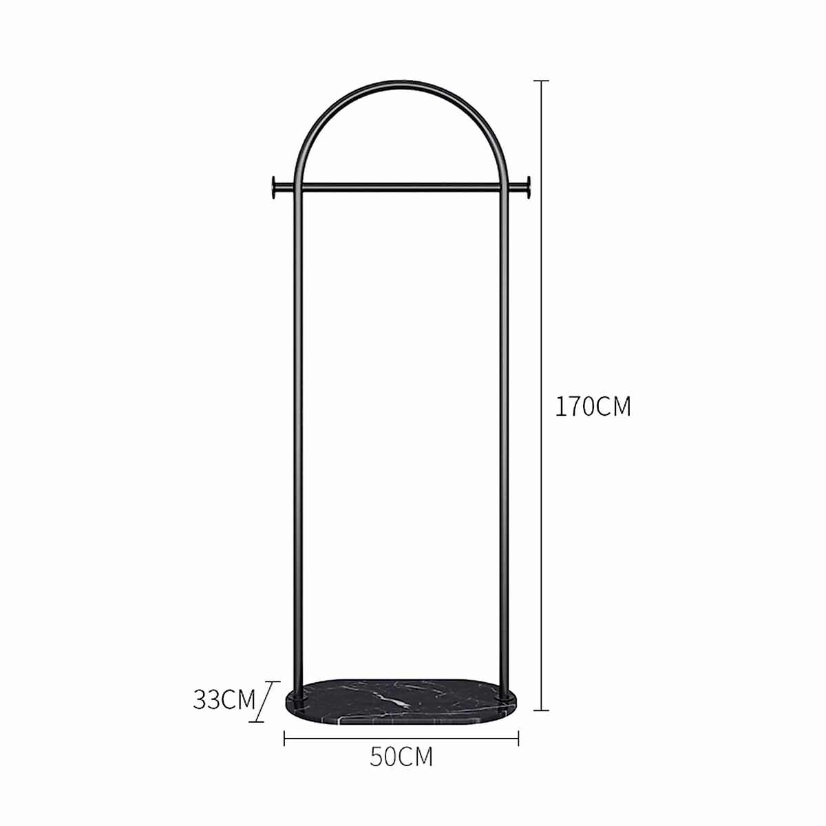 Modern Clothes Rail，Clothing Garment RacksClothes Rack with Iron Brackets and Marble Base, Tall Clothing Racks for Bedroom(Size:50 * 33 * 170CM,Color:D)