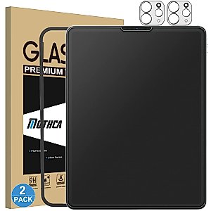 2 Pack Mothca Matte Glass Screen Protector for iPad Pro 11 Inch (2022/2021/2020/2018) /iPad Air 5 (2022) & Air 4 (2020)10.9 Inch, Anti-Glare & Anti-Fingerprint HD Tempered Glass Shield, Smooth as Silk