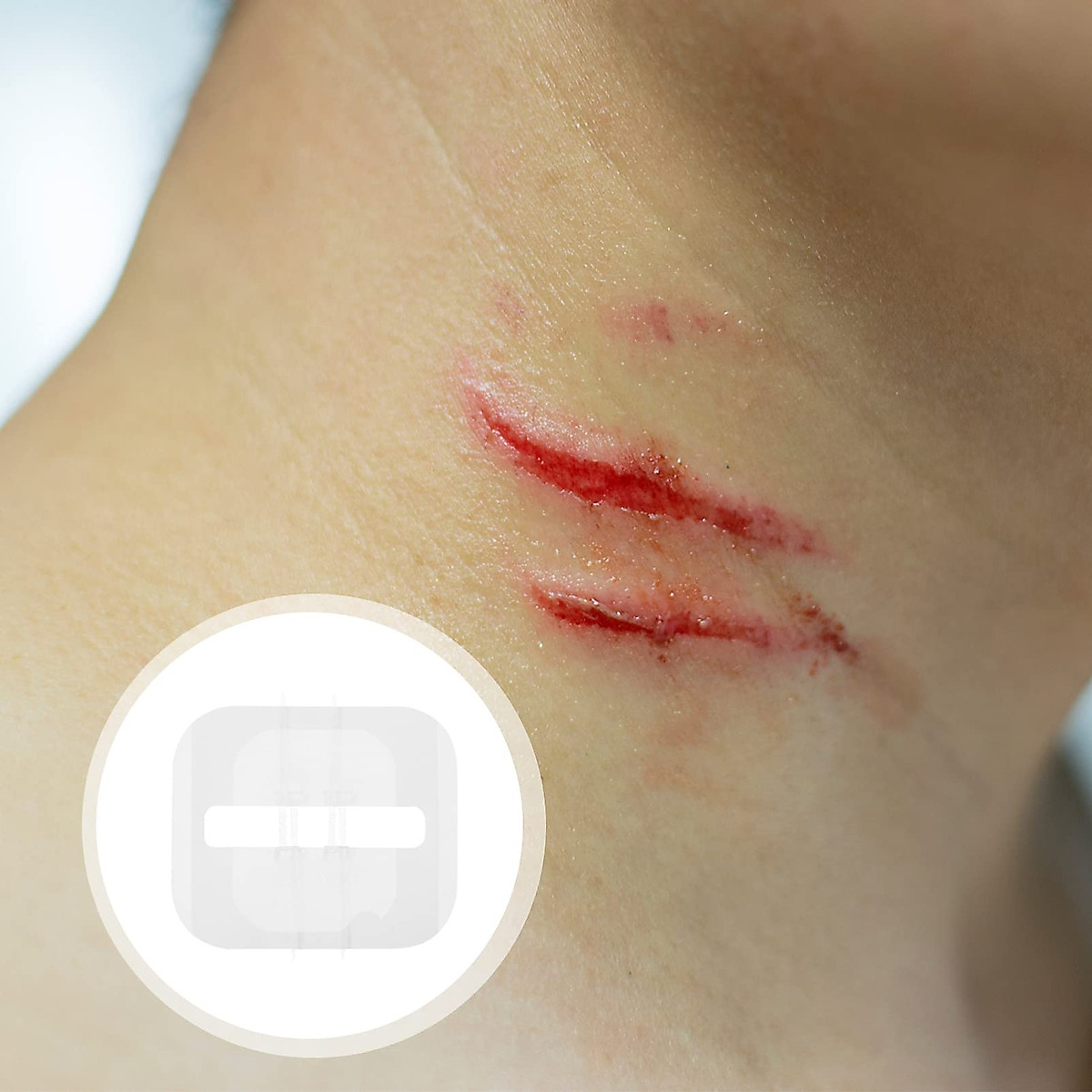 Healeved 2pcs Closure Emergency Closures Band Patch Emergency Device Tool Tool Stickers White PVC