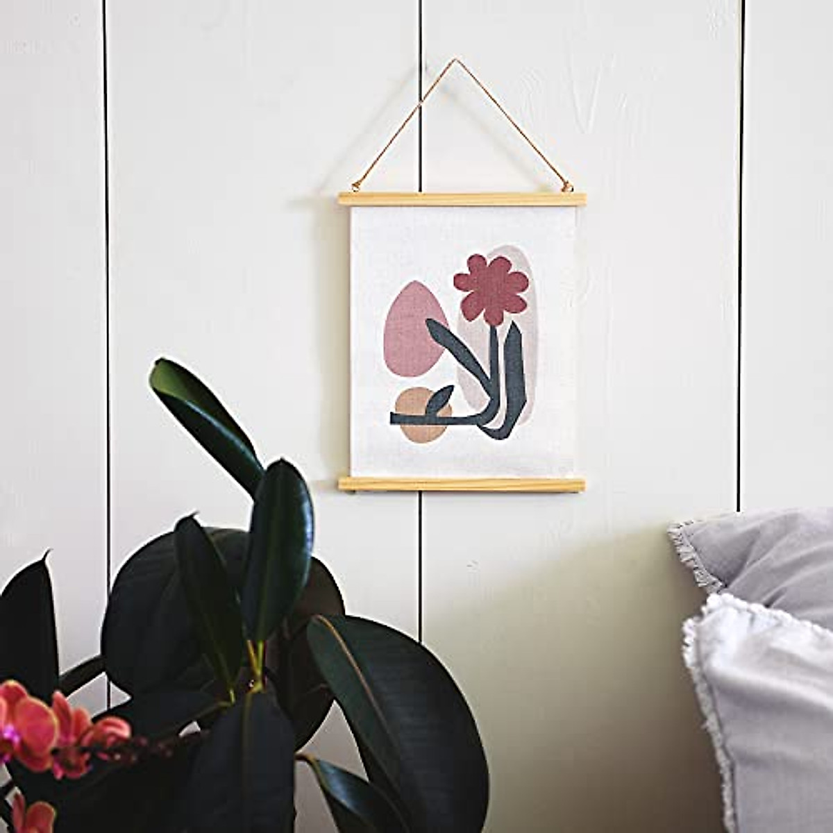 Main + Mesa Abstract Floral Canvas Wall Scrolls, Set of 3