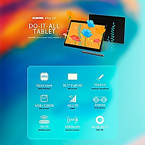 Yunseity Gaming Tablet, Dual Card Dual Standby Black Computers, 10.1In Full Hd Screen with A Resolution of 1920×1200 Rear Camera and The Front Camera Support Auto Focus