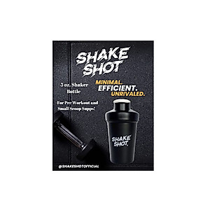 Shake Shot - Purple - 4oz (120ml) Mini Shaker Bottle for Pre Workout, Creatine, & Small Scoop Supplements, (Not for Protein) Carabiner included, Portable Blender Bottle for On The Go Use…