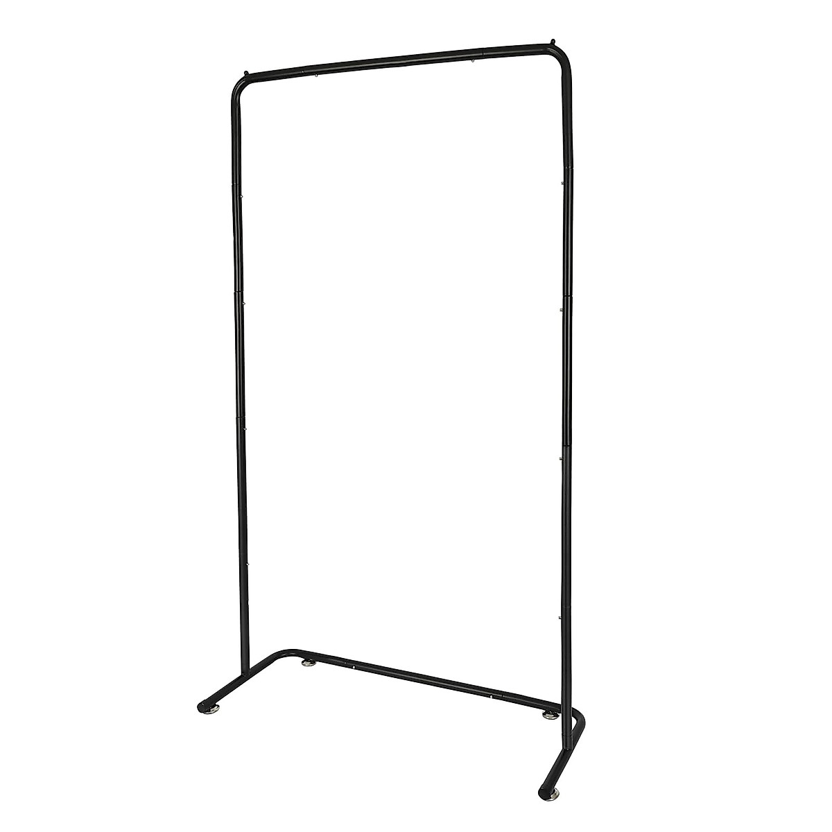 Fishat Black Lightweight Standard Rod Simple Rolling Clothes Rack, 15"D x 48"W x 58"H Metal Clothes Organizer for Dorm Bedroom Home Balcony