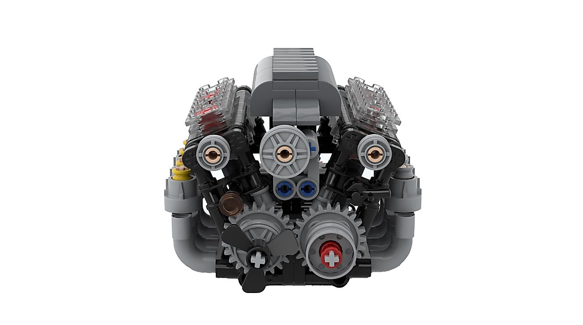 Aetheria V8 Engine Building Set - 568Pcs MOC DIY Kit