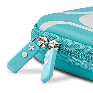 FUNLAB Carrying Case and Screen Protector for Nintendo Switch Lite,Portable Hard Shell Travel Storage Bag with 8 Game Cards Cartridges - Turquoise