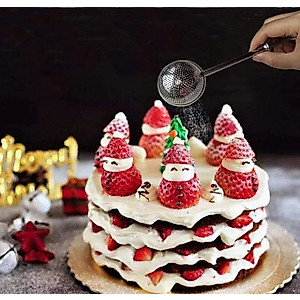 Powdered Sugar Shaker Duster With Lid Sugar Flour Sifter for Baking spice Sifters powder duster sugar powder Flour Duster for baking Tools Dusting Flour Wand for Spices Dust Flour Sifter