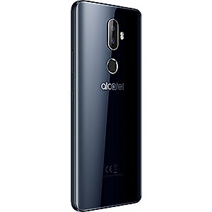 Alcatel 3V Unlocked Smartphone (AT&T/T-Mobile) - 6" 18:9 HD Display, 12MP Rear Dual Camera, Android 8.0 Oreo - Spectrum Black (U.S. Warranty)