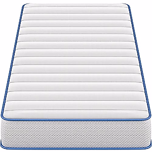 Nautica Home, 6" Relieve Innerspring Hybrid Mattress, Quilted Memory Foam Cover, High Density Comfort Latex Foam Layer with Bonnell Support Coil Springs Base, Size Full, White