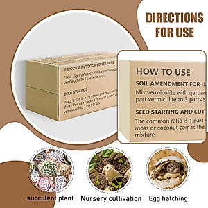 12QT Vermiculite, 2-4mm Fine Grade Horticultural Vermiculite for Plants and Gardening, Vermiculite Bulk houseplants Mushrooms to Maintain Soil Moisture and Plant Growth