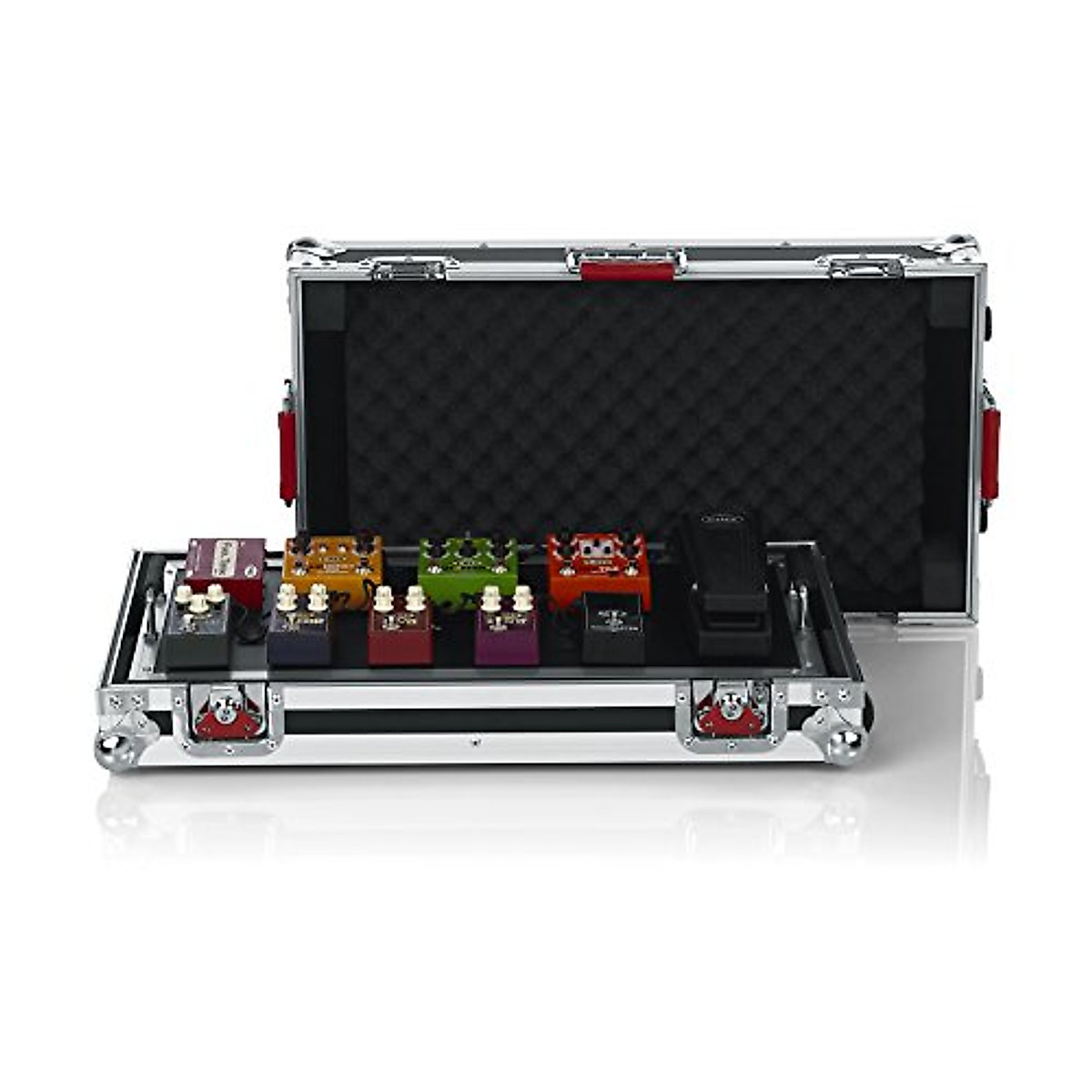 Gator Cases G-TOUR Series Gutiar Pedal board with ATA Road Case, Wheels and Pull Handle; Large: 24" x 11" (G-TOUR PEDALBOARD-LGW) , Black