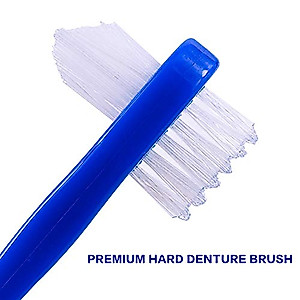 Ocircle Denture Cleaning Brush hygienic Denture Cleaner Set, T-Shaped Denture Special Toothbrush Tool, Small Hard Toothbrush, for Denture Care(Pack of 3)