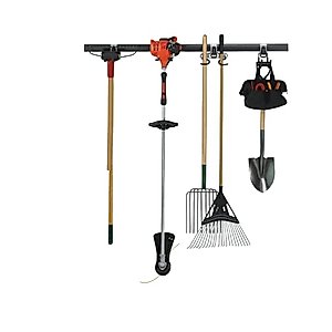 Rubbermaid FastTrack Garage Storage System Tool Hanging Kit, Garage Organization, Wall Mount Holder for Garden Lawn Tools