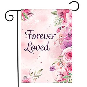 Briarwood Lane Forever Loved Floral Garden Flag Bereavement 12.5" x 18"