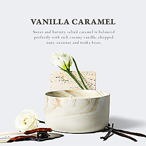 Hidden Label Large Candle,3 Wicks 14.8oz Vanilla Caramel Ceramic Jar Candle,Soy Candles for Home Scented, Candle Gift for Women