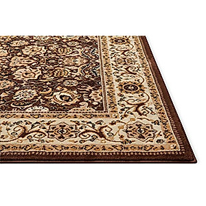 Well Woven Darya Brown Modern Sarouk Area Rug Updated Traditional Persian Style (5'3" x 7'3")