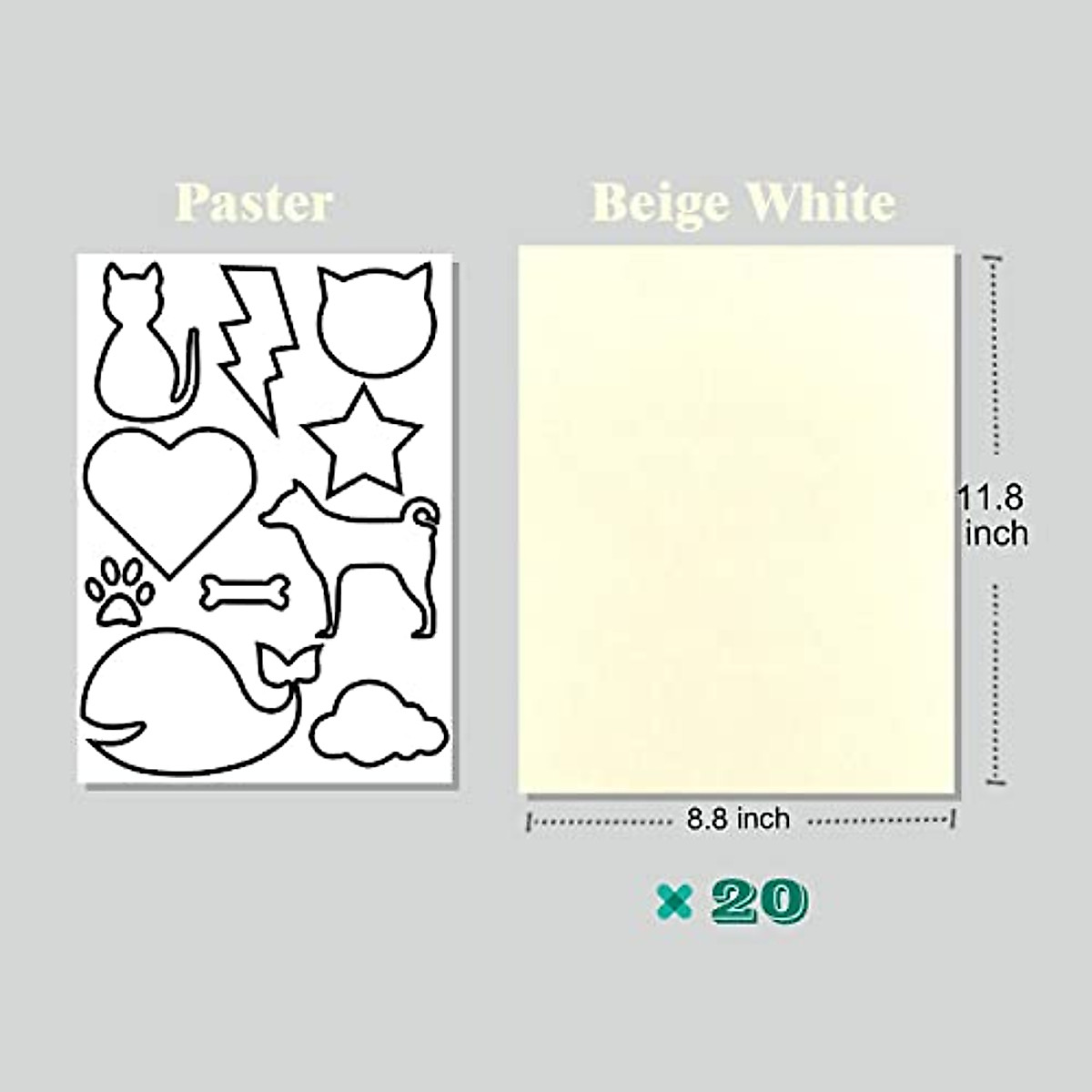 20 Pcs Self Adhesive Velvet Flocking Liner for Jewelry Drawer,Box Lining，Self Adhesive Velvet Liner Flocked Fabric (Beige White)