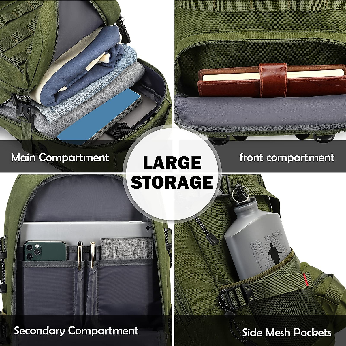 JANSBEN Hiking Camping Backpack 40L, Lightweight Rucksack Men Women Outdoor Sport Trekking Traveling Daypack