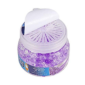 Fresh Step Litter Box Deodorizing Gel Beads in Soothing Lavender Scent | Deodorizing Gel Beads Air Freshener for Pet Smells from Litter Box | 12 oz Pet Odor Eliminating Gel Beads to Freshen Air