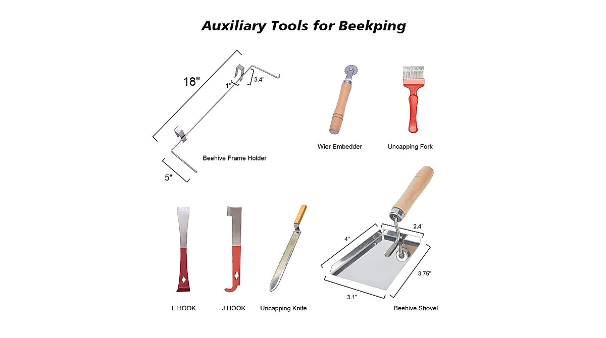 Beekeeping Supplies Kit – 22 Essential Tools for Beginners