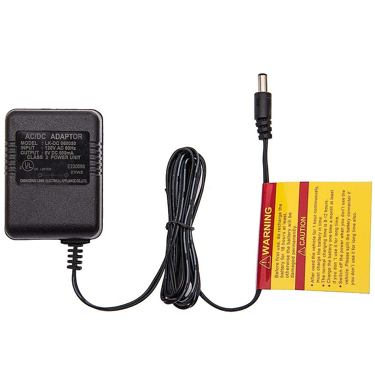 Weelye 6V Ride On Car Universal Charger, 6 Volt Battery Charger for Kids Electric Ride On Toys Battery Power Adapter