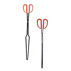GANAZONO Grilling Tools 2 Pcs Log Grabber Tongs Fireplace Tongs Stainless Steel Fire Tongs Kitchen Tongs Grabber for Outdoor Indoor Fireplace Moving Firelogs Fire Pit Grill Tools
