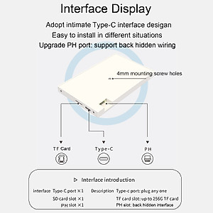 WOWNOVA 5" Computer Temp Monitor (Dynamic Theme Supported), Pc Temperature Display, PC Sensor Panel for PC ARGB Computer Case, IPS Type-C USB Mini Secondary Screen PC CPU RAM HDD Data Monitor (White)