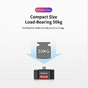 ULANZI Claw Quick Release Plate Tripod QR Camera Mount Adapter, Quick Setup Kit with 1/4'' Screw for Canon/Sony/Nikon Cameras/Zhiyun/Feiyu/DJI/Moza Stablizers Switch Between Tripod/Monopod/Slider