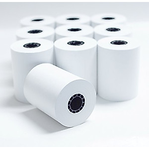 2 1/4" x 85' White Thermal Paper Credit Card & Cash Register Tape - Pack of 10 Rolls
