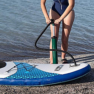 Lifetime Vista Inflatable Stand Up Paddle Board, 11' Long x 32" Wide x 6" Thick, Durable and Lightweight SUP, Stable Wide Stance Deck, Includes Backpack, Paddle, Pump, Removable Fin and Repair Kit