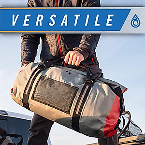 AquaQuest White Water Duffel - 100% Waterproof, Heavy Duty, Versatile, Comfortable - Durable Protective Dry Bag for Travel, Sport, Motorcycle, Boat, Fishing - 50 L, Blue