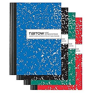 Office Depot Mini Marble Composition Books, 3 1/4in x 4 1/2in, Narrow Ruled, 80 Sheets, Assorted Colors (No Color Choice), pk Of 4, 4170736