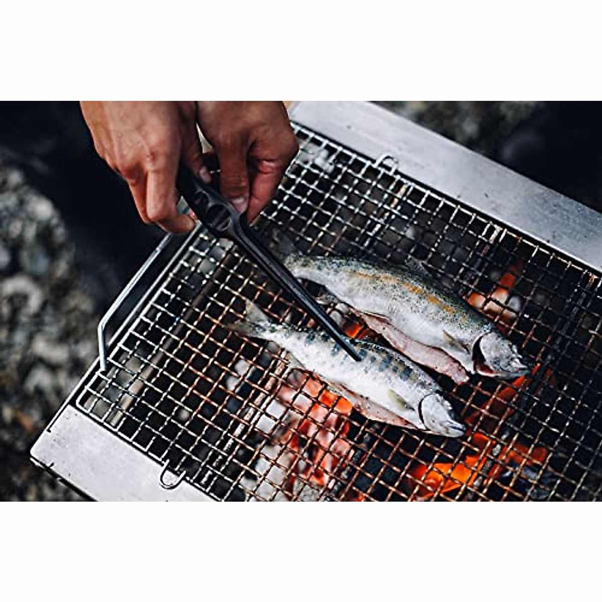 Snow Peak Pitts CS-370 Stainless Steel Tongs, For BBQs, Tapered Design, Corrosion Resistant, Outdoor Camping