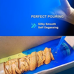 BBDINO Silicone Mold Making Kit,Liquid Silicone for Mold Making 30A Sapphire Blue,High Strength Silicone Rubber Mold Making Kit,1:1 by Volume Ideal for Casting Resin/Jewelry Silicone Molds 4.4 lbs