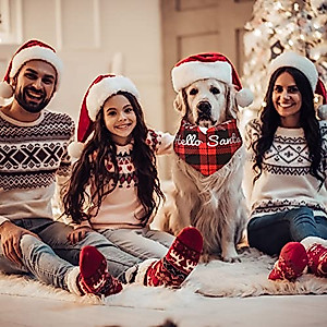 180 Pieces Christmas Dog Bandanas Bulk Xmas Dog Cat Bibs Holiday Pet Costume Dog Christmas Outfit Triangle Scarf Kerchief for Small to Medium Pet