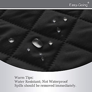 Easy-Going Recliner Sofa Slipcover Reversible Sofa Cover Water Resistant Couch Cover Furniture Protector with Elastic Straps for Pets Kids Children Dog Cat (Recliner, Black/Beige)