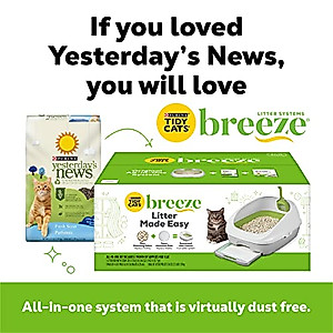 Purina Yesterday's News Non Clumping Paper Cat Litter, Unscented Low Tracking Cat Litter - 30 lb. Bag