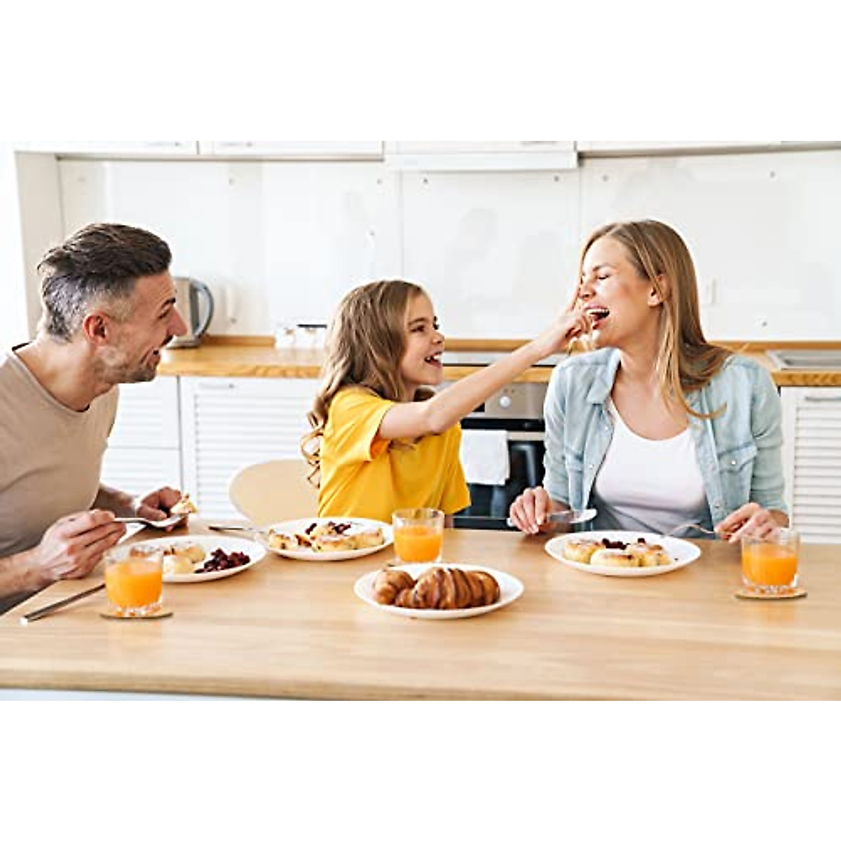 Cork Coasters for Drinks - 50 Pack 3.5" Round Blank Coasters.