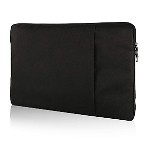 15.6'' inch Portable Monitor Case Protective Sleeve Polyester Water Repellent Vertical Style Laptop Tablet Notebook Shockproof Case with Accessory Pocket Black (15.6 inch)