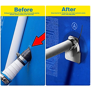 2PCS Swimming Pool Pipe Holders,Above Ground Pool Accessories,Pool Accessories,Pool Hoses for Above Ground Pools,Designed to Fit On Intex Pools,Preventing Pipes Sagging Accessory(Grey)