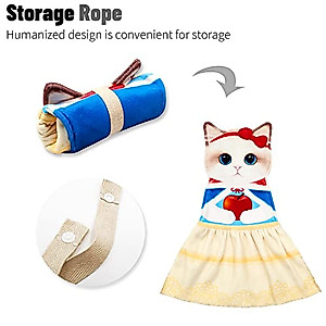 PAT JUUMG Cute Princess Cat Hand Towels for Bathroom Kitchen,Cat Home Decor Towel Hanging Face Towels Absorbent Soft,Funny Cat Gifts for Cat Lovers Gifts for Women,Christmas/Housewarming Gift