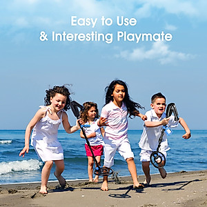 Metal Detector for Kids - Kid Metal Detector Junior 7.4 Inch Waterproof Search Coil Junior Metal Detector LCD 24 Inch to 35 Inch Adjustable Stem Buzzer Vibration Sound 2 Pouds Lightweight Easy to Use