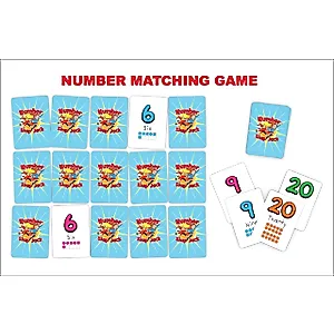 Number Slap Jack a Math Card Game for Kids Ages 4 and Up | The Easy Way to Learn Numbers 0-20 | 4 Fun Ways to Play | Featuring Ten Frames and Operator Cards ,+,-,= | PreK - 1st Grade