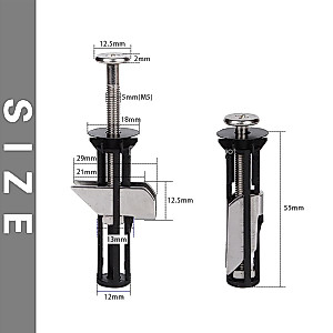 MUU Universal Toilet Seat Bolt kit,Screws,Quick Release,Easy to Install- Toilet Seat Replacement Parts Kit,Toilet Cover Maintenance Accessories,Fixing Accessories (Screws-JS2)