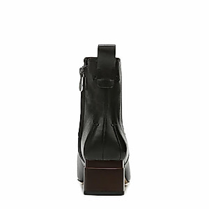 Franco Sarto Womens Waxton Square Toe Ankle Bootie Black Leather 10 W