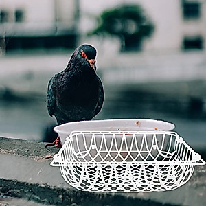 Happyyami 5 Sets Pigeon nest with Brown Cushion Pigeon Bird Pigeon Nesting Bowls Plastic Bird Multipurpose Tool pet Bird Accessories Multi-Function Breeding Nest pp White Incubator Birdcage