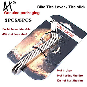 Tragoods Premium Bicycle Tire Lever Tyre Spoon Iron Changing Tool, Bike Tire Levers Premium Stainless Steel Levers to Repair Bike Tube, Best Tire Changing Tool, Set of 3